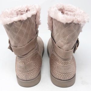 Guess | Shoes | New Guess Pink Shearling Quilted Suede Bootssz | Poshmark